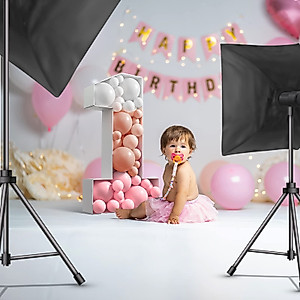 3ft Mosaic Numbers for Balloons Frame Light Up Large Cardboard Numbers Marquee Numbers Pre-Cut Kit Number 1 Balloon Frame Cut-out Extra Large Foam Board First Birthday Backdrop 1st Birthday Party