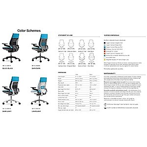 Steelcase Gesture Office Chair - Cogent: Connect Licorice Fabric, Medium Seat Height, Wrapped Back, Dark on Dark Frame, Lumbar Support