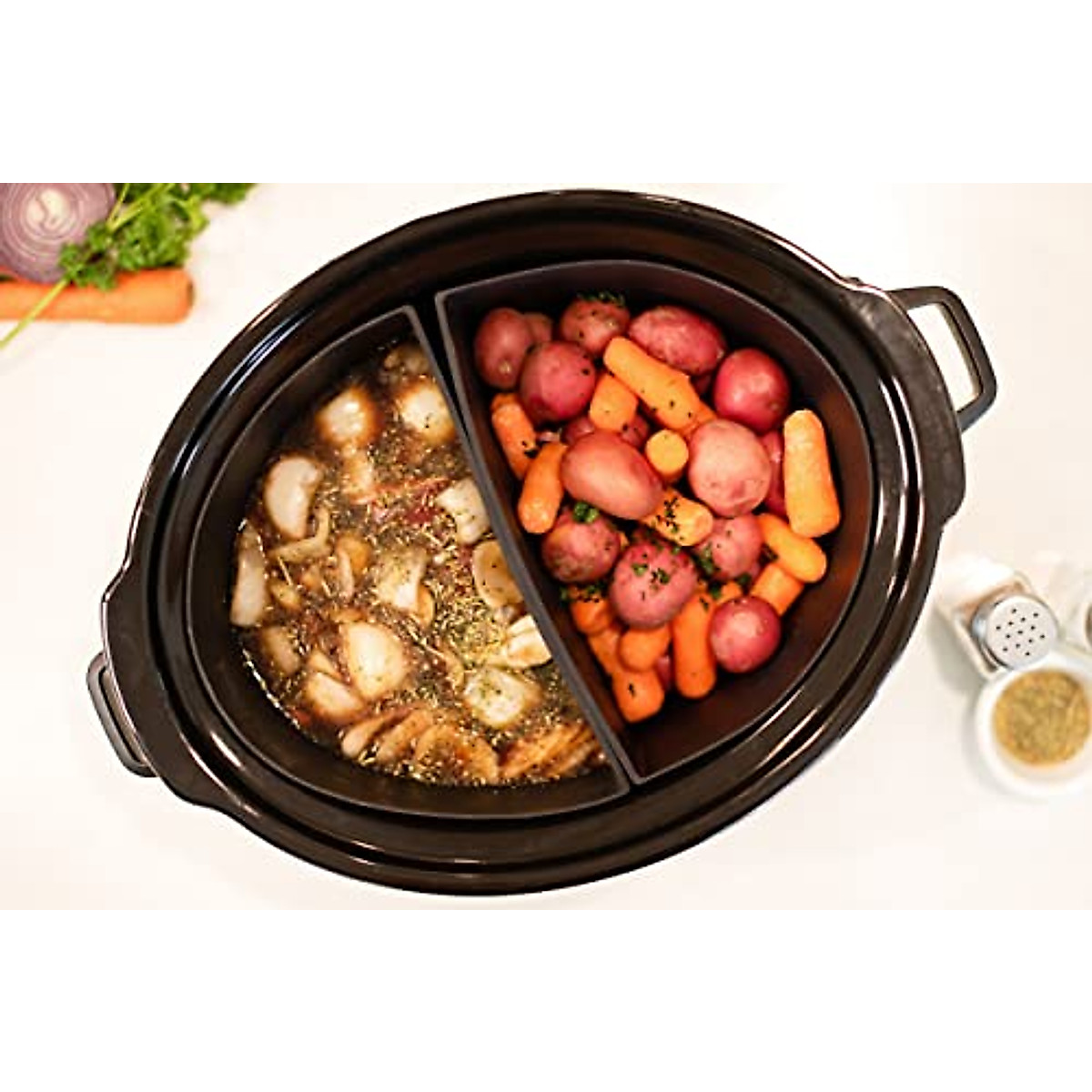 CrockPockets The Original Slow Cooker Divider, Silicone Insert, BPA Free, Dishwasher Safe