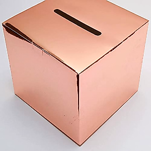Adorox Money Box Memory Cards Reception Centerpiece Box (Rose Gold, 1PC)
