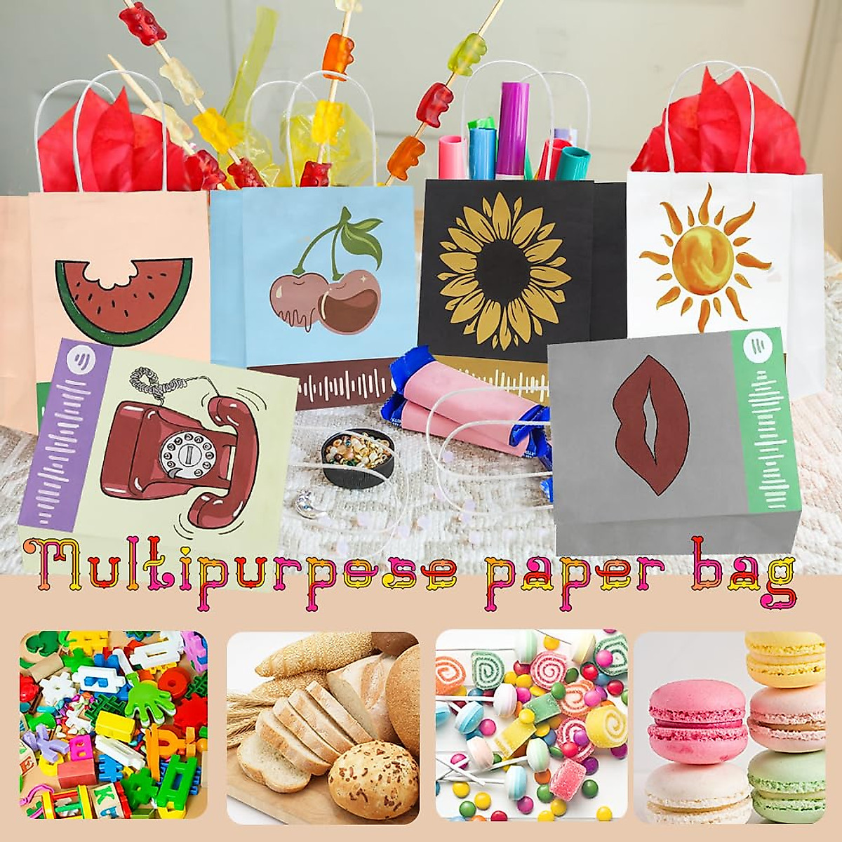 Kamisato Ayato 12PCS Gift Bags Anime Candy Favor Bags Cartoon Goodie Bags Kids Birthday Party Supplies for Birthday Party Decorations