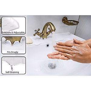 Silicone Faucet Splash Guard - Sink Faucet Mat Splash Guard - Silicone Sink Faucet Mat Splash Guard - Kitchen Sink Splash Guard Behind Faucet - Silicone Faucet Mat for Kitchen - Keep Your Kitchen Dry