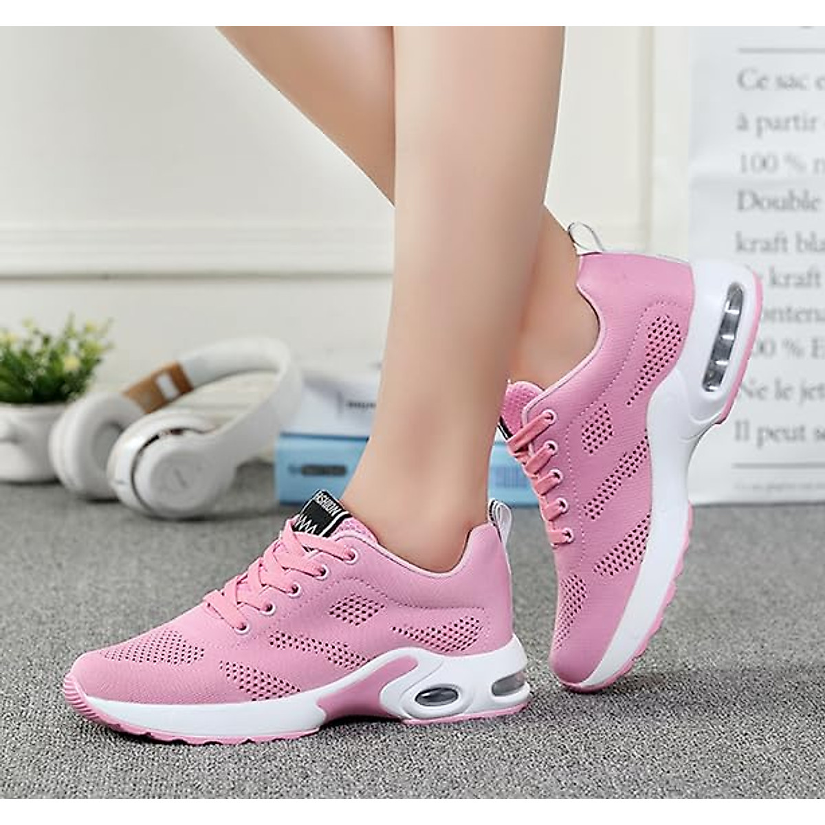 Musabela Orthopedic Sneakers for Women,Ortho Pro - The Most Comfortable Orthopedic Shoes,Lightweight Fashion Sport Sneakers,Casual Walking Air Cushion Shoes. (8.5 US, Pink)