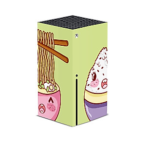 TACKY DESIGN Kawaii Pasta Skin Compatible for Xbox Series x Skin Anime Console & Two Controller Skin, Xbox x Sticker Premium Vinyl 3M Decal Full wrap, Xbox Cover