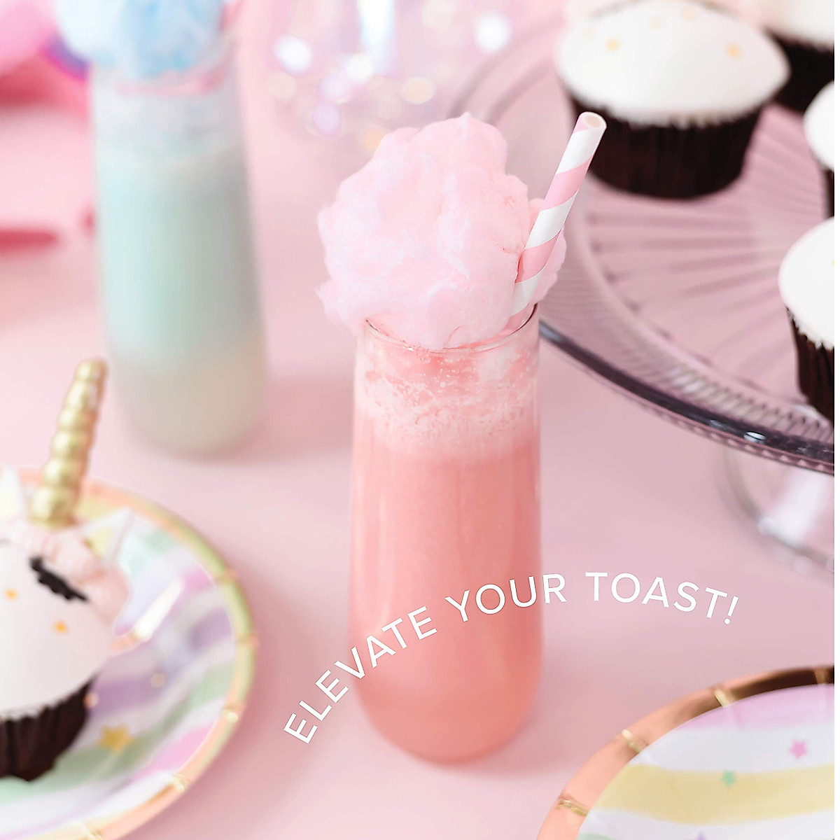 TOSSWARE POP 9oz Flute, Premium Quality, Recyclable, Unbreakable & Crystal Clear Plastic Champagne Glasses