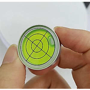 Levels Bubble Mini Tool Aluminum Small Bullseye Level Round Spirit Bubble Level for Precise Leveling in Any Position 30mm(silver)