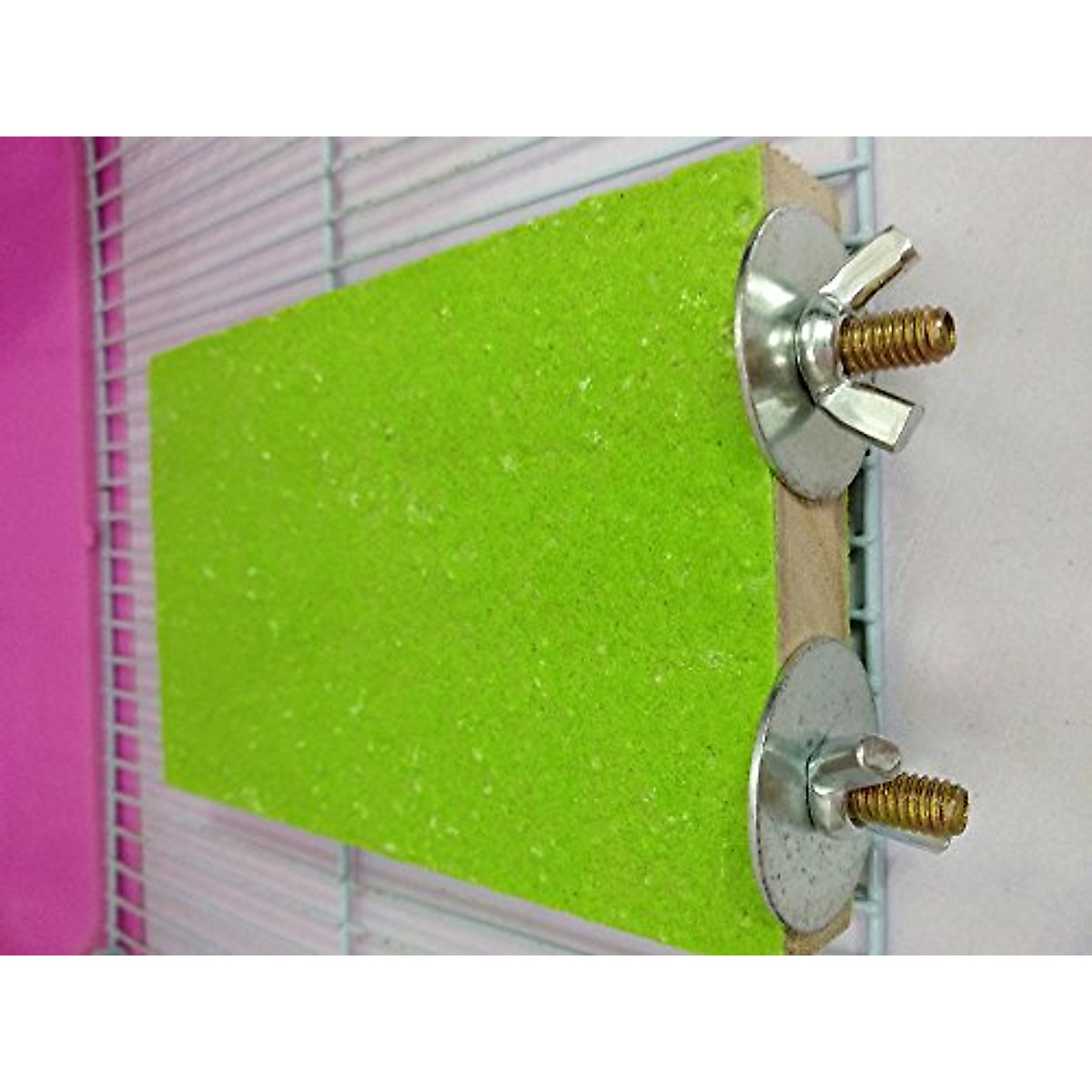 Hypeety Colorful Bird Perch Stand Platform for Parrot Macaw African Greys Budgies Parakeet Cockatiels Natural Wood Paw Grinding Clean Cage Toy (Random Color)(B)