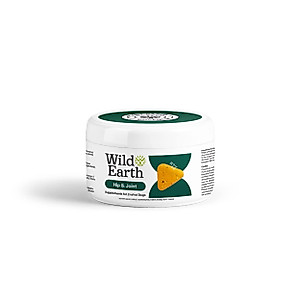 Wild Earth Dog Supplements, Soft Chews for Hip & Joint Support, with Omega 3 Fatty Acids & Anti-inflammatory Turmeric, Veterinarian-Developed, Vegan