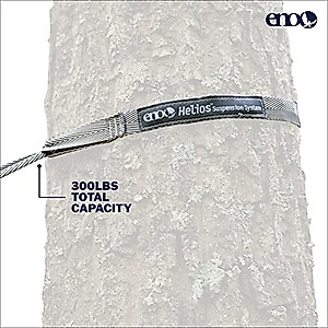 ENO, Eagles Nest Outfitters Helios Ultralight Hammock Straps Suspension System with Storage Bag, 300 LB Capacity, 8' 1" x 1"