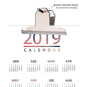 4 Inch Large Bull Paper Clips, Coideal 10 Pack Silver Metal File Money Binder Clip Clamps for Home Office School Supplies (Square)