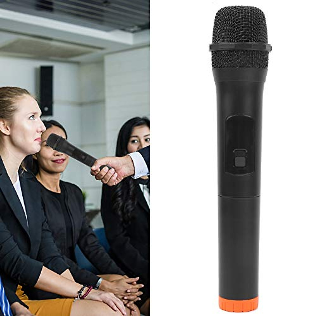 Wireless Microphone, High Gain Wide Applicability Karaoke Mic Excellent Sound Quality for Outdoor for Singing
