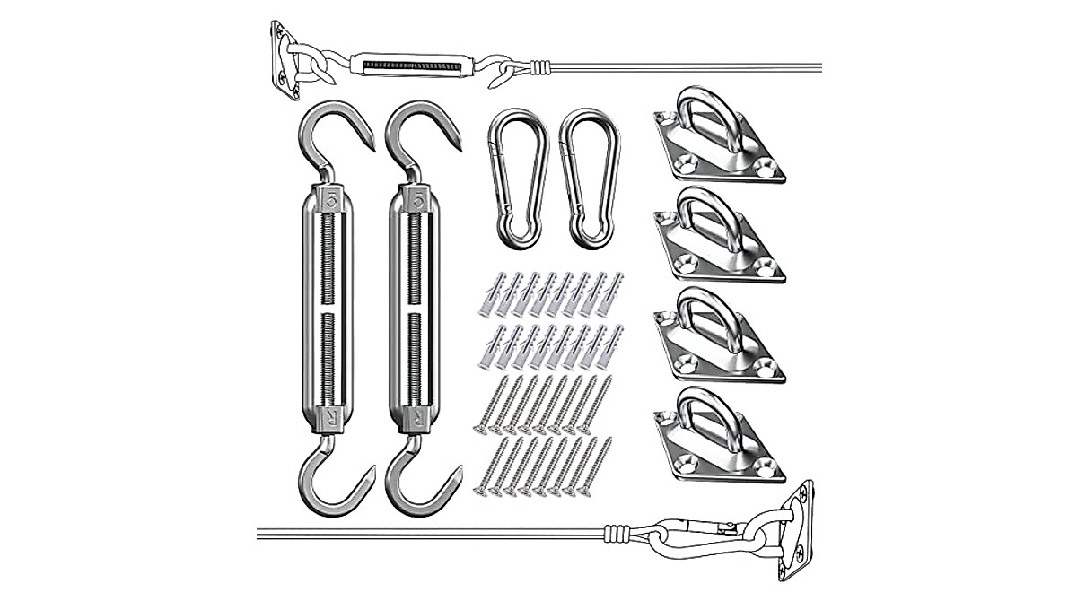 Bygytyo Sun Shade Sail Hardware Kit – Durable Stainless Steel Accessories