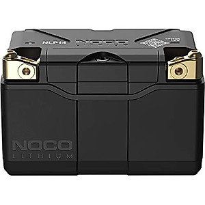 NOCO Lithium NLP14, Group 14, 500A Lithium LiFePO4 Motorcycle Battery, 12V 4Ah ATV, UTV, Jet Ski, 4 Wheeler, Quad, Riding Lawn Mower, Tractor, Scooter, PWC, Seadoo, Polaris and Generator Battery