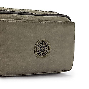 Kipling Women’s Abanu Crossbody Bag, Lightweight, Adjustable Nylon Waist Pack with Multi-Compartment Zip Pockets, Green Moss