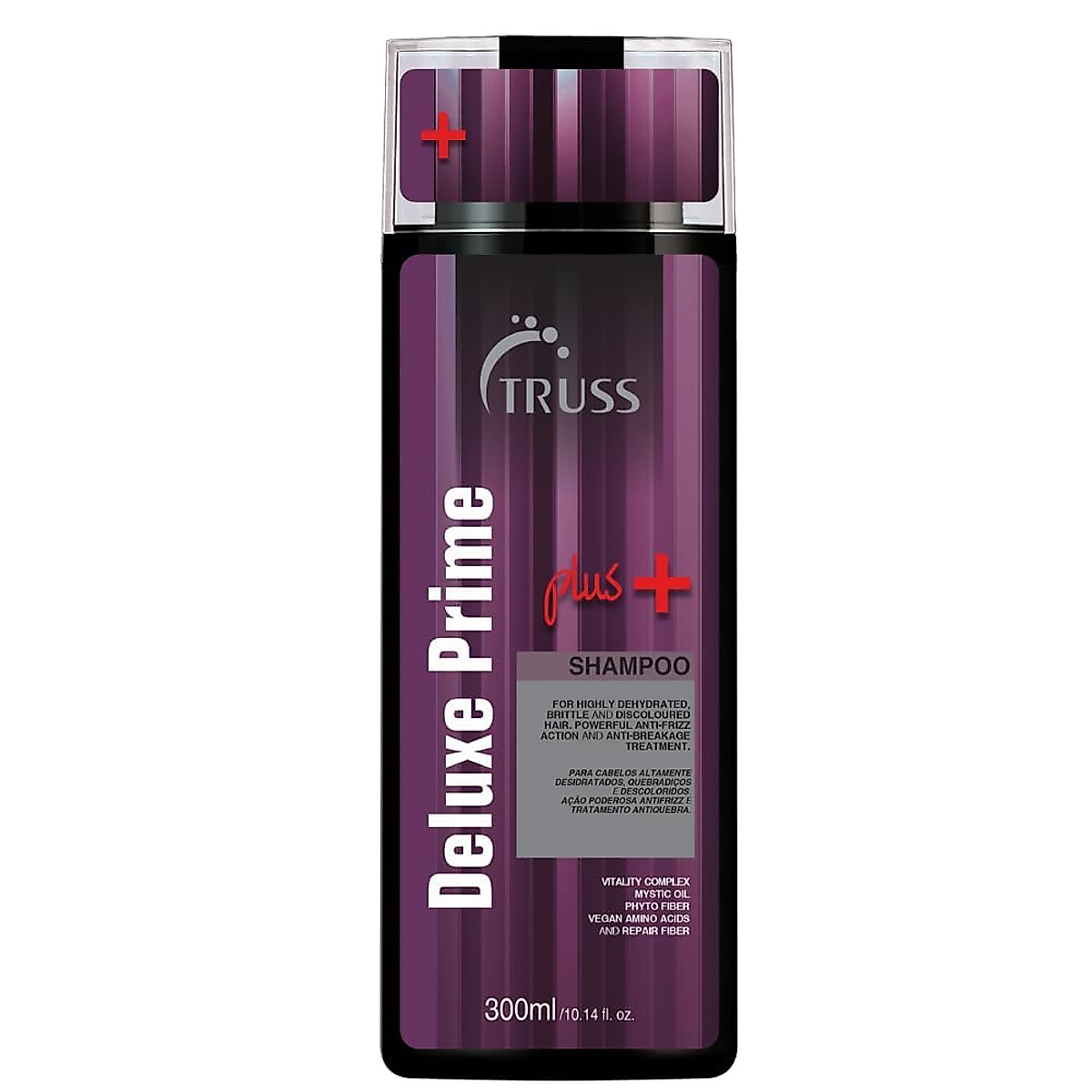 TRUSS Deluxe Prime Plus + Hair Shampoo - Anti Frizz & Dry Hair Treatment - Hydrate, Restore and Repair Damaged Hair - Strengthens & Increases Natural Shine (10.4oz)