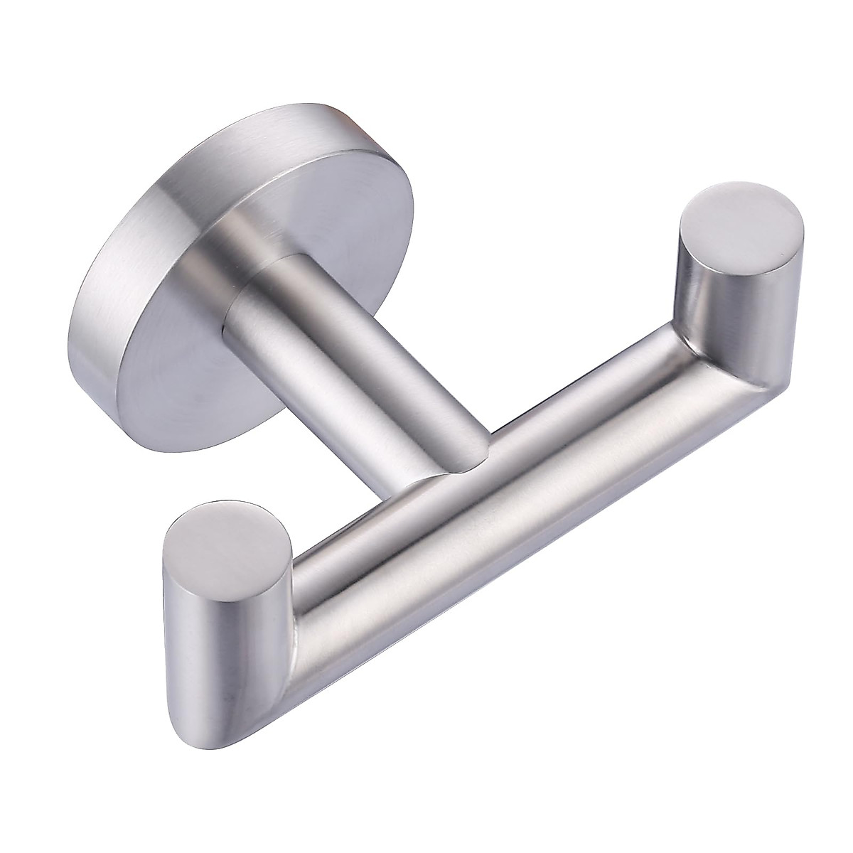 ALEASHA Brushed Nickel Double Towel Hook Shower Towel Hook Stainless Steel, Heavy Duty Towel Hook for Bathroom, Wall Mount Robe Hook