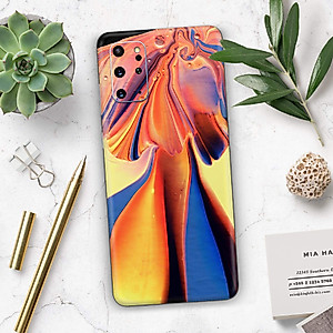 DesignSkinz Liquid Abstract Paint V48 Protective Vinyl Decal Wrap Skin Cover Compatible with The Samsung Galaxy S20 (Screen Trim & Back Glass Skin)