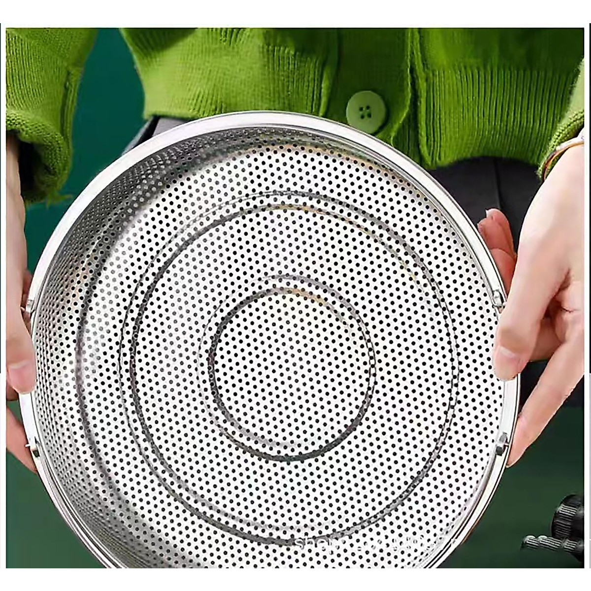 Steamer Basket, 9 Inch x 1.8 Inch Food Grade Stainless Steel Steaming Net with a Support Frame for Food Steaming (1 Pcs)