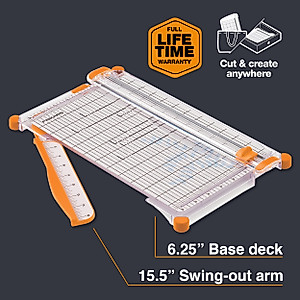 Fiskars Craft Supplies: Paper Cutter, Paper Trimmer for Crafts, Photos, and Stationary, 12” Cut Length (152490-1006) (Packaging May Vary)