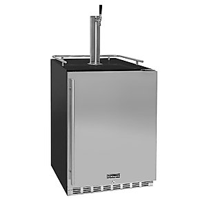 Kegco Kegerator 24" Wide Single Tap Black/Stainless Steel Undercounter Beer Dispenser HK38BSU-1