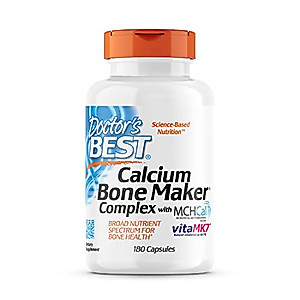 Doctor's Best Calcium Bone Maker Complex with MCHCal, Supports Bone Health, Muscular, Skeletal & Vascular Health, 180 Caps