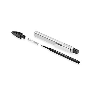 Moleskine Classic Pro Click Ballpoint Pen, 1.0mm Point, Silver Grey