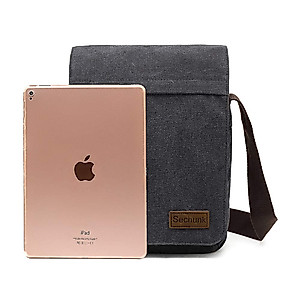 Sechunk Middle Vintage Canvas Messenger Cross body bag Shoulder bag (Green, middle)