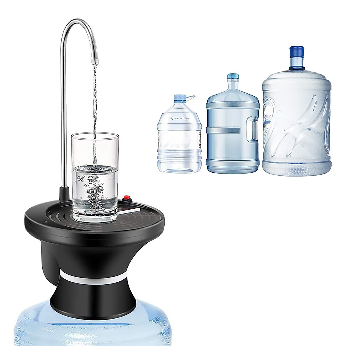 5 Gallon Water Dispenser Pump - Automatic Electric Water Jug Pump for 5 Gallon Bottle Loading, USB Charging Drinking Water Dispenser, Portable Mini Water Bottle Pump for Home Office Camping Travel