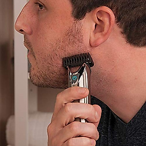 Wahl Stainless Steel Lithium Ion 2.0+ Beard Trimmer for Men - Electric Shaver & Nose Ear Trimmer - Rechargeable All in One Men's Grooming Kit - Model 9864SS