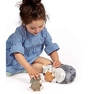 Manhattan Toy Nursing Nissa Nurturing Hedgehog Stuffed Animal with Plush Baby Hoglets