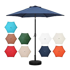 7.5FT Patio Umbrella Outdoor for Garden Umbrella with Push Button Tilt (Navy Blue)