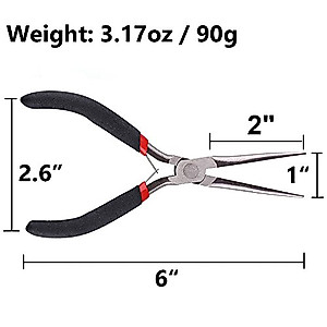 2Pcs Extra Long Needle Nose Pliers Precision Wire Plier Repair Tool (6-Inch)