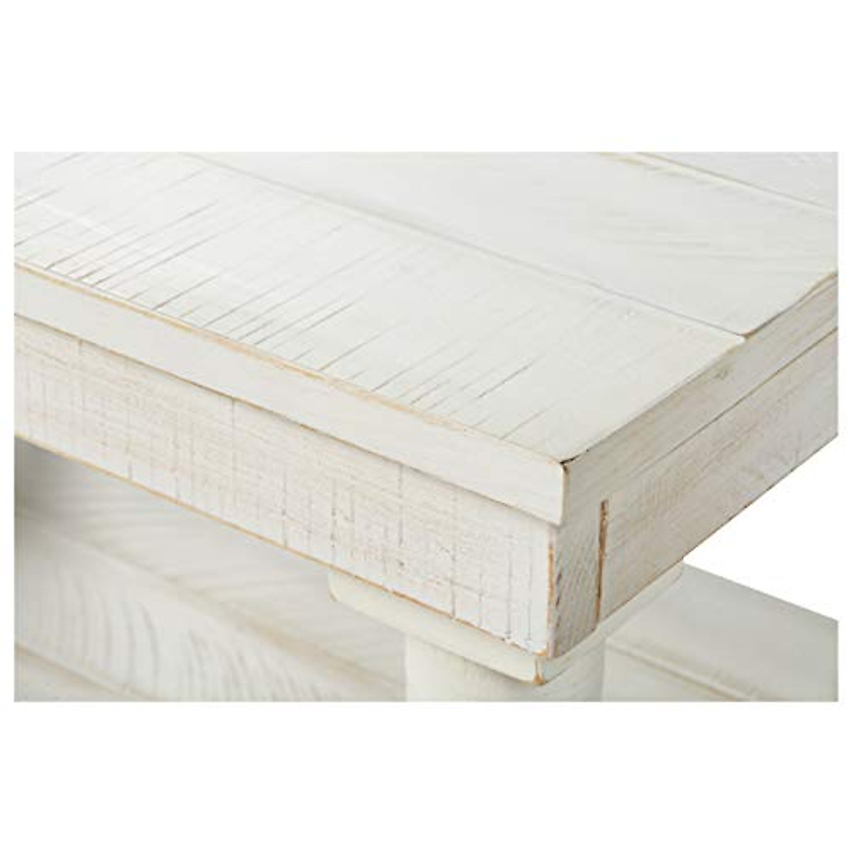 Signature Design by Ashley Dannerville Cottage Wood Accent Table with USB Plug Chargers, 28", White