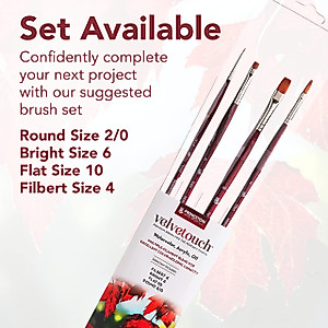 Princeton Velvetouch Blooms Brush, Long Handle, Size 12 - Professional Artist Brushes for Mixed Media, Acrylic, Oil