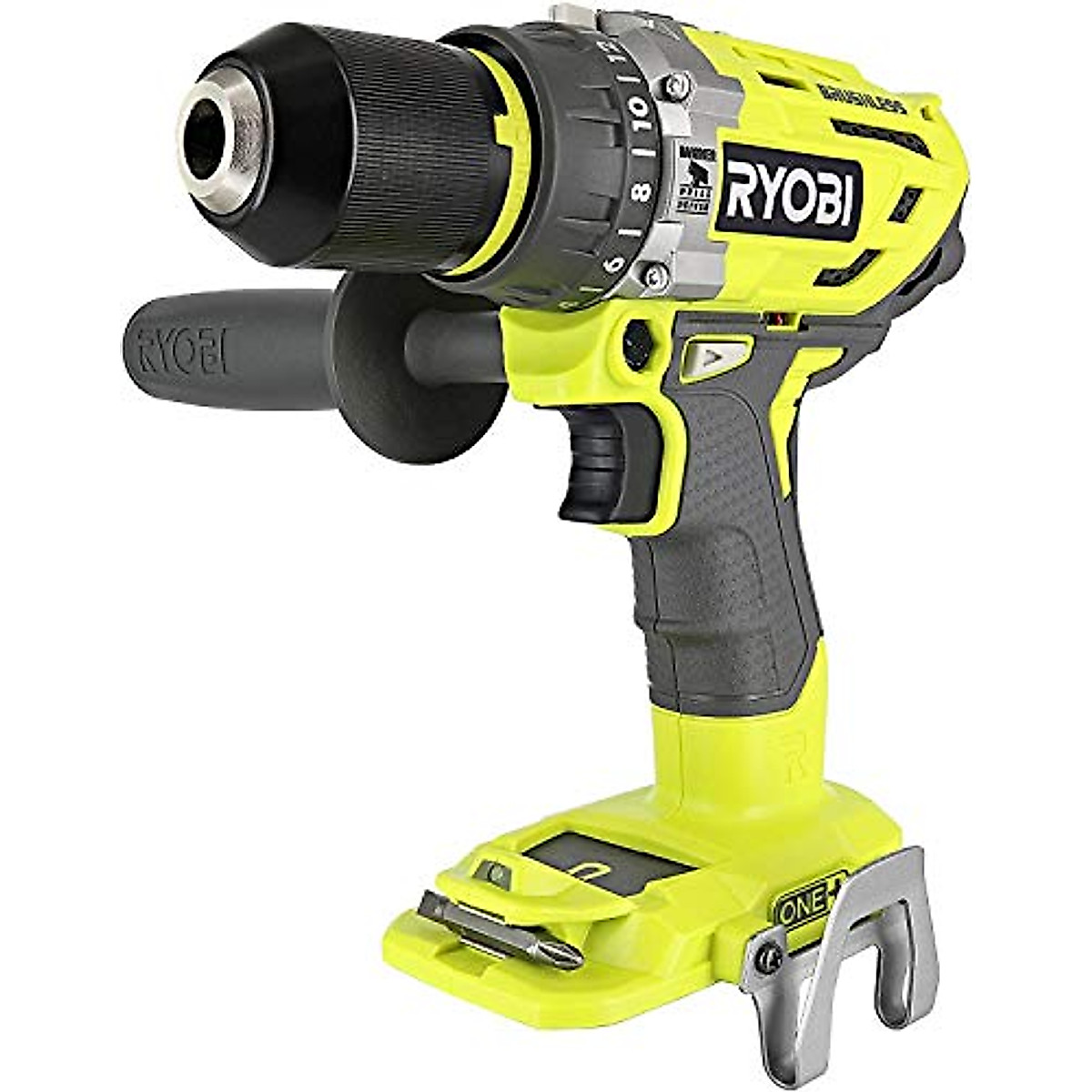 Ryobi P251 One+ 18V Lithium Ion 750 Inch Pound Brushless Hammer Drill Driver w/ 3 Drilling Modes, 24 Position Clutch, and Ergonomic Handle