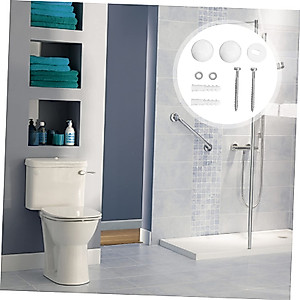 Uonlytech 4 Sets Toilet Decorative Cap Screws for Plastic Universal Lids Toilet Seat Hinge Toilet Screws Brass Closet Bolts Toilet Accessories Toilet Installation Anchor Screw Toilet Bolts