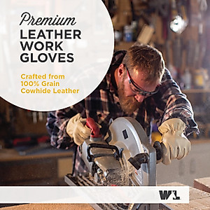 Wells Lamont mens 1130 Work Gloves, White, Large Pack of 1 US