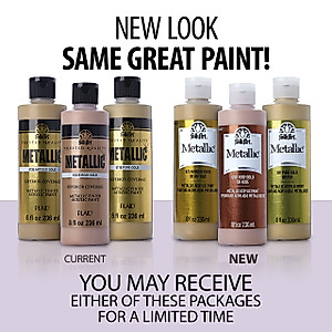 FolkArt Paint, 8 oz, Metallic Antique Gold