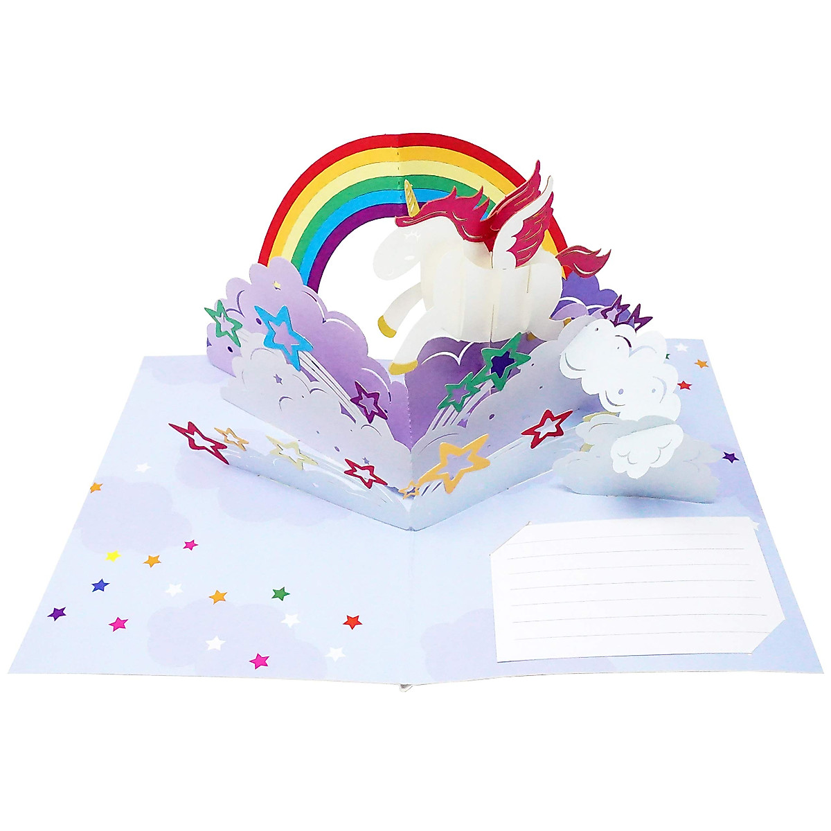Be A Unicorn - 3D Pop Up Greeting Card For All Occasions - Love, Birthday, Christmas, Goodluck, Congrats, Get Well - Message Note for Personalized - Amazing, Happy Gift - Thick Envelope, Fold Flat