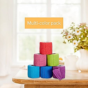 McKesson Elastic Self Adherent Cohesive Bandage, Multi-Color, Non-Sterile, 2 in x 5 yds, 1 Count, 36 Packs, 36 Total