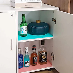 Refrigerator Liners, MayNest Washable Mats Covers Pads, Home Kitchen Gadgets Accessories Organization for Top Freezer Glass Shelf Wire Shelving Cupboard Cabinet Drawers(2Blue 2Pink 2Green)