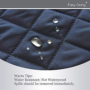 Easy-Going Sofa Slipcover Reversible Oversized Sofa Cover Water Resistant Couch Cover with Foam Sticks Elastic Straps Furniture Protector for Pets Dog (Oversized Sofa, Dark Blue/Light Blue)