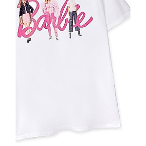 Barbie Women's Pink Logo T-Shirt | Iconic Brand | Fashionable Character Design | Comfortable Fit Movie Merchandise Gift - Medium