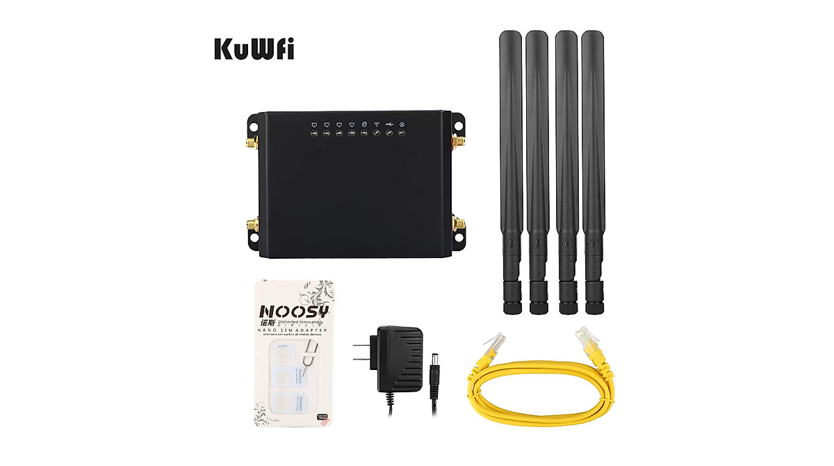 KuWFi 4G LTE Car WiFi Router - Strong Signal for USA/CA/MX