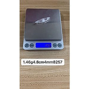 10PCS Unpainted Lure Blanks 1.46g 4.8cm with 4mm Free Fishing Eye Crankbait Baits Simulation Blank Body Clear Hard Baits Trout Salmon Minnow Lure Popper Lures Topwater Freshwater 4mm 8257