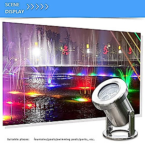 AMDHZ 3W Underwater Lights 304 Stainless Steel Waterproof IP68 Pool Lights Garden Pond Lights for Fountain Fish Pond Underwater (Color : White Light, Size : 220V)