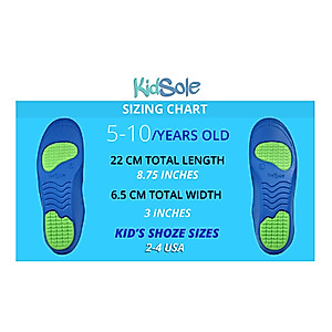 Orthotics Premium Medical Grade Insole for Children with Heel and Arch Problems (22 CM) Kids Size 2-3.5
