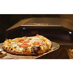 Bakebros Outdoor Pizza Oven (Titan Gray) Portable Gas-Fired Outside Ovens with Pizzas Peel, Stone, Built-in Infrared Thermometer, Recipe and Carry Cover Bag