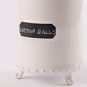 Mud Pie Large Circa Chalkboard Label Bath Canister