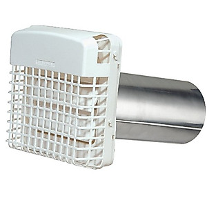 Dundas Jafine BPGH4WZW6 Prograde Professional Exhaust Dryer Vent Hood with Pest Guard, Polypropylene, 4 in. , White